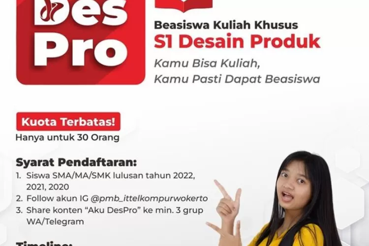 Beasiswa AkuDesPro Untuk S1 Desain Produk Institut Teknologi Telkom ...